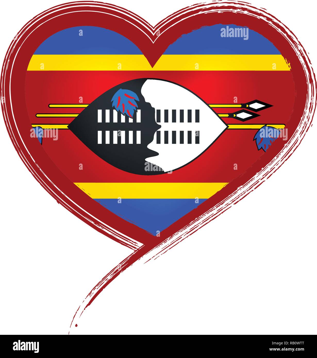 Love swaziland symbol heart flag hi-res stock photography and images ...
