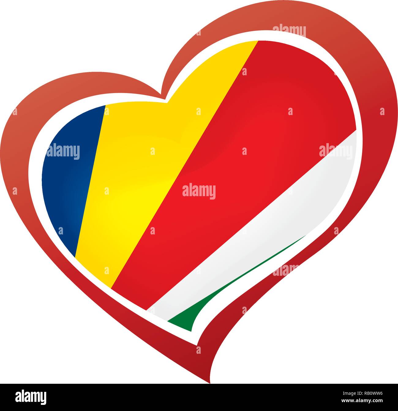 Seychelles flag, vector illustration on a white background Stock Vector ...