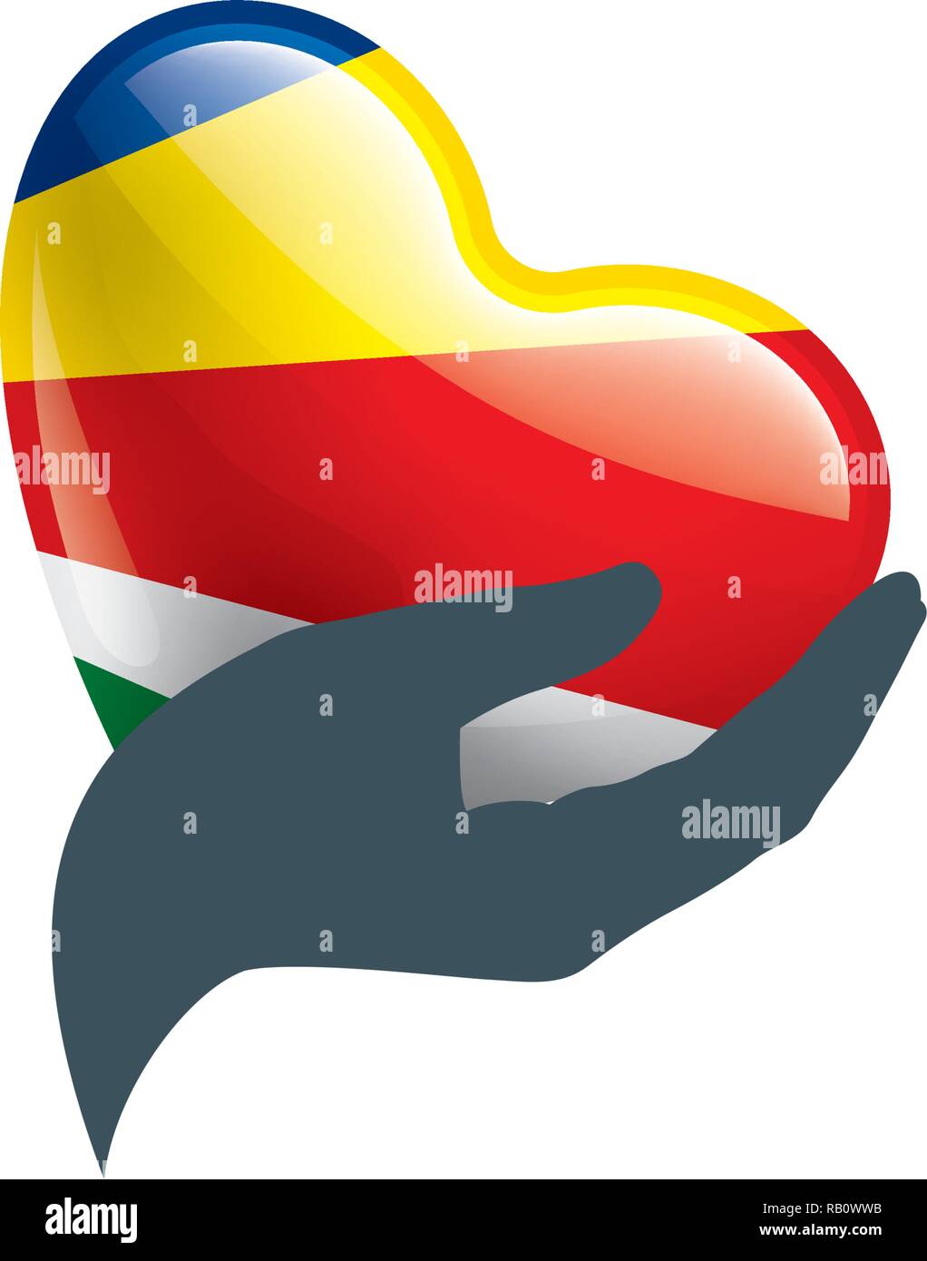 Seychelles flag, vector illustration on a white background Stock Vector ...