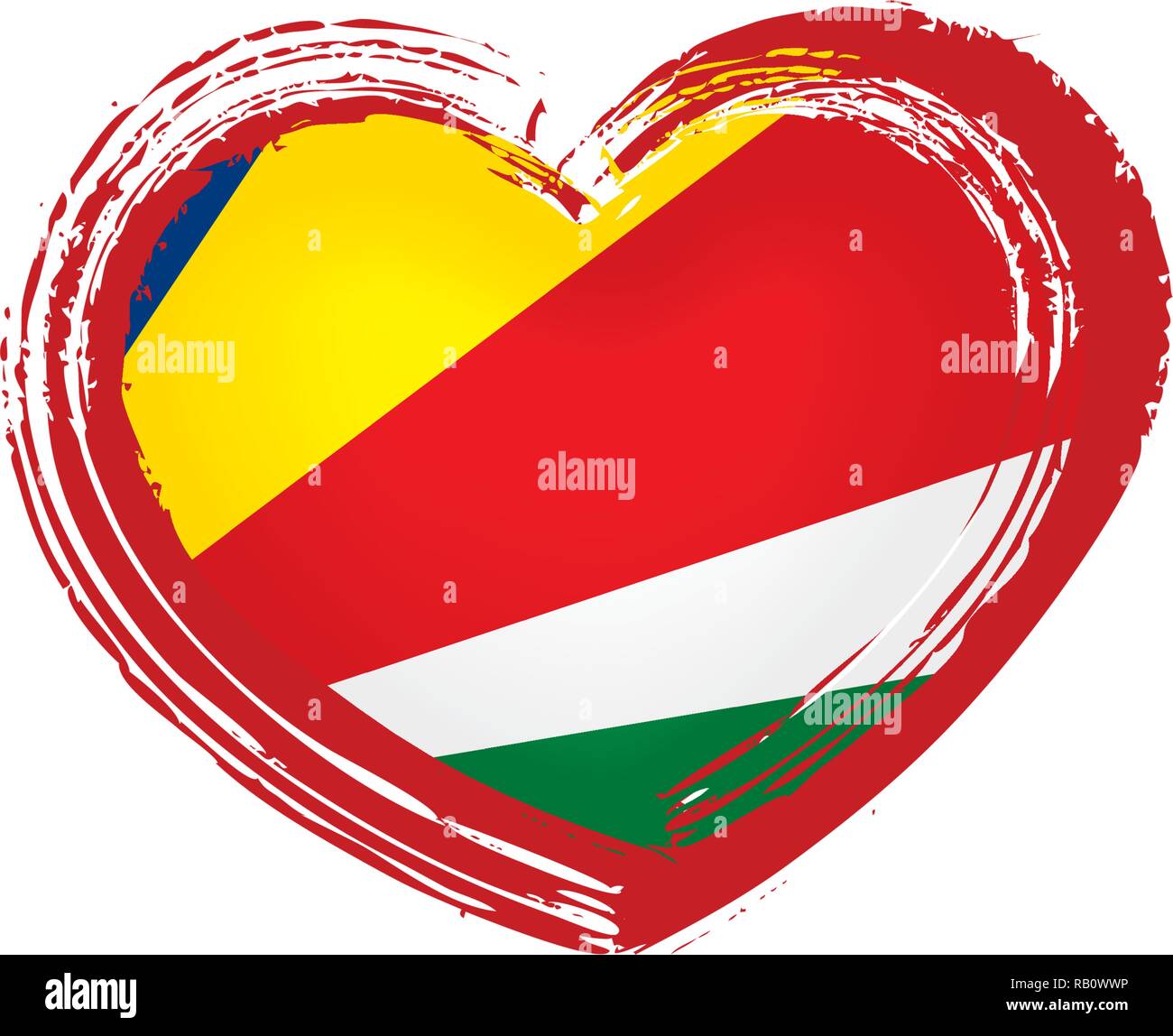 Seychelles flag, vector illustration on a white background Stock Vector ...