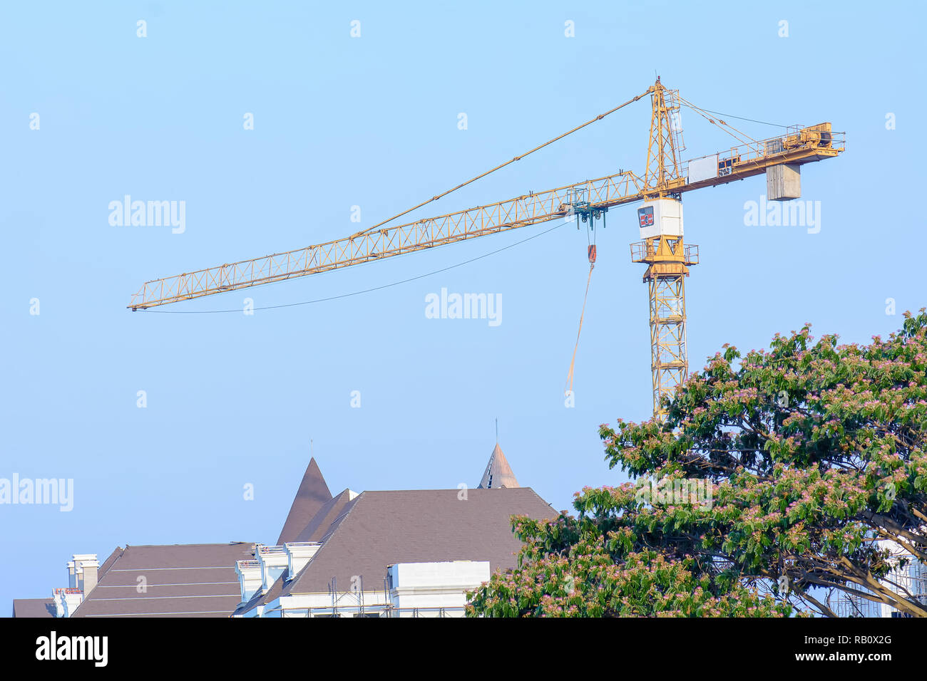 Tower crane is the critical equipment in construction Stock Photo - Alamy