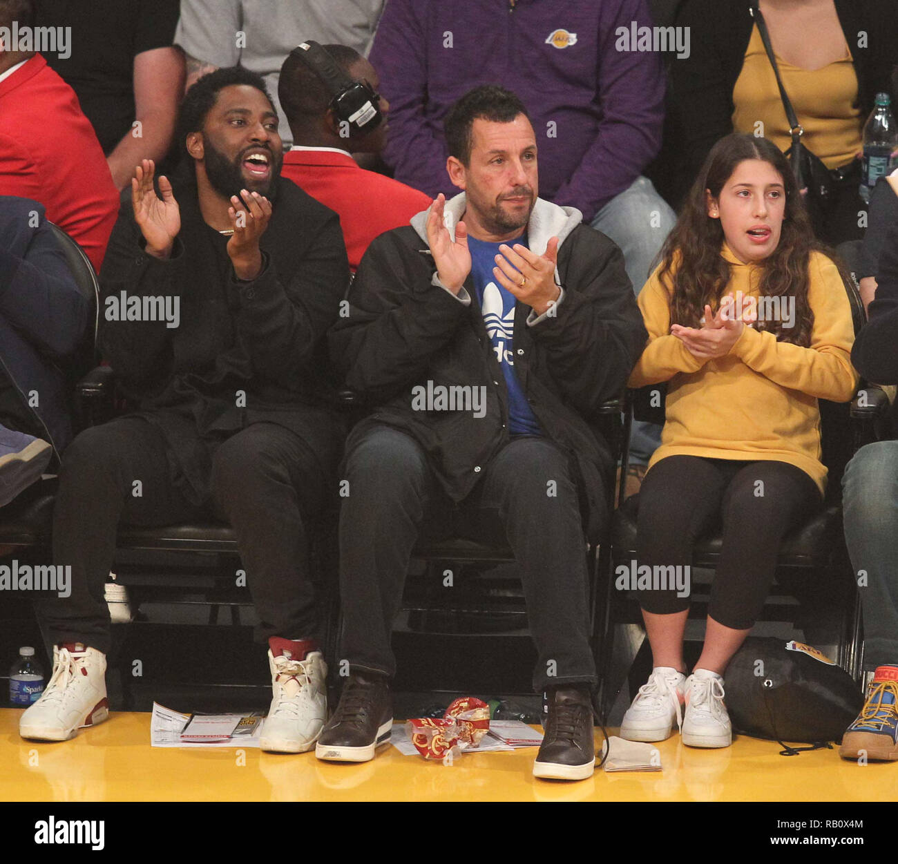 Celebrities at the Los Angeles Lakers game. The Los Angeles Lakers ...