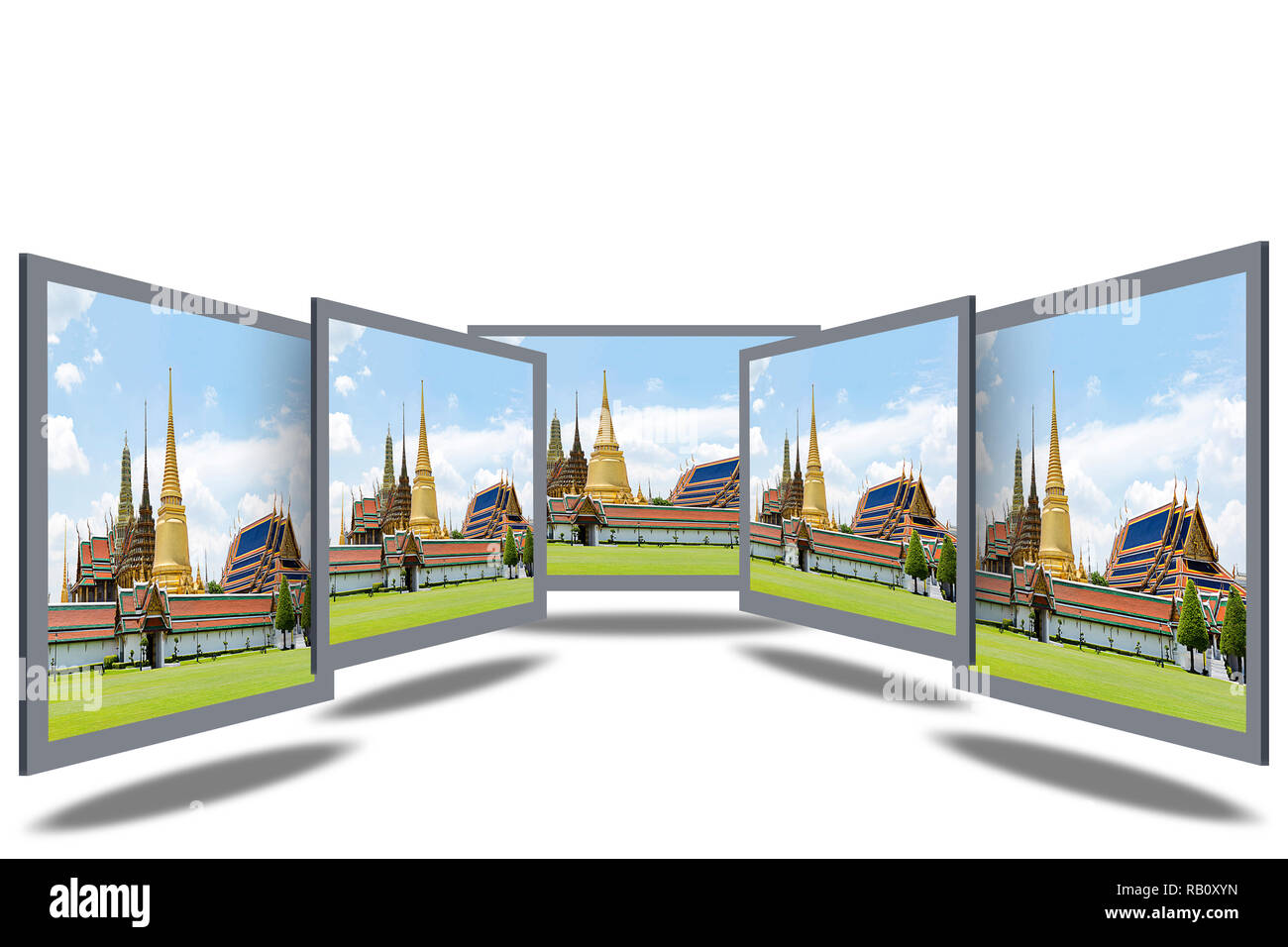 3D Desktop Screen isolated on white background Stock Photo - Alamy