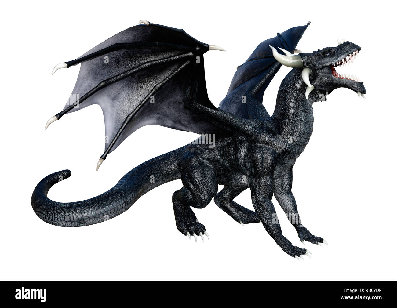 Fantasy Dragon Art Black