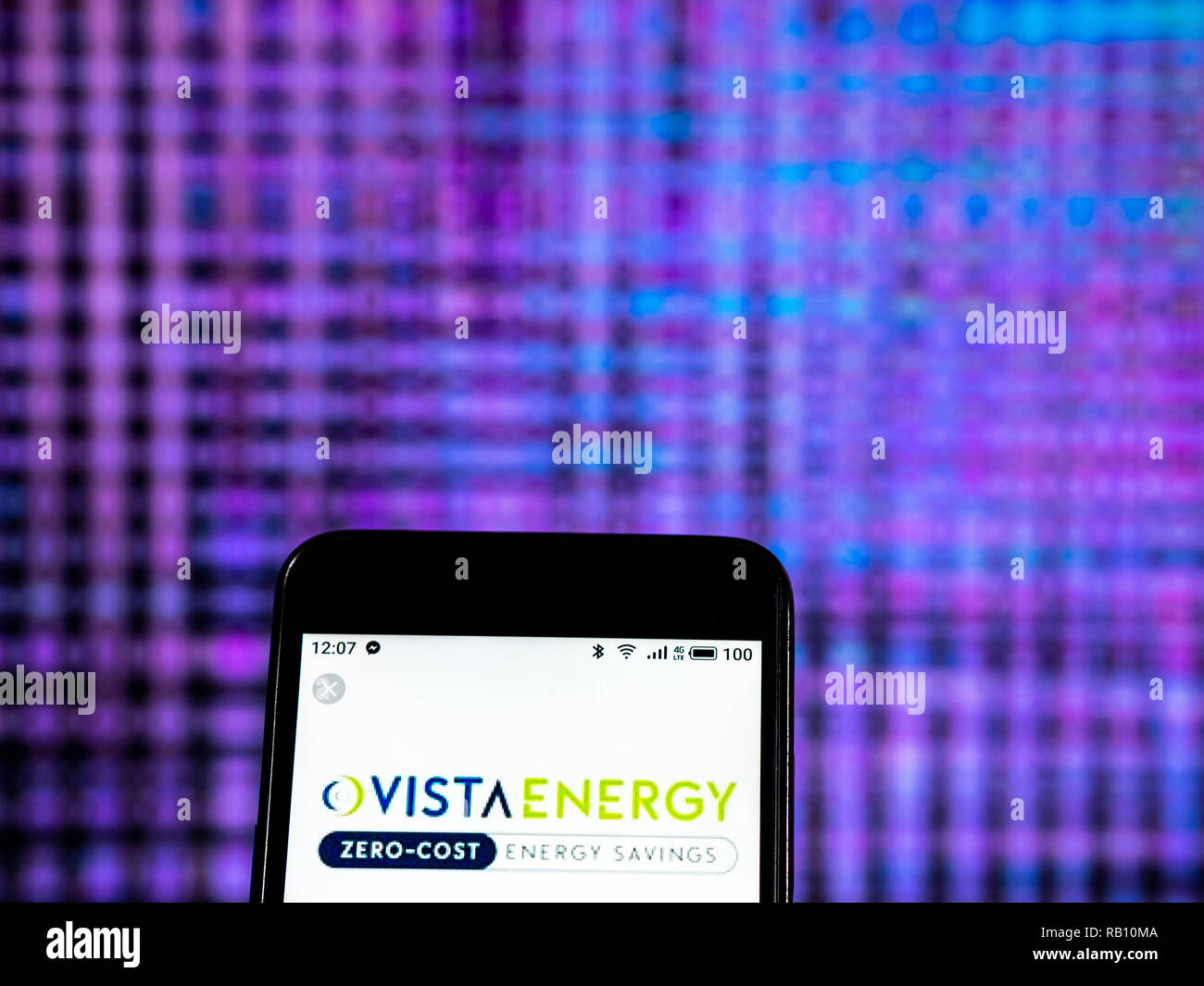 Vistra Energy Corp Company logo seen displayed on smart phone Stock ...