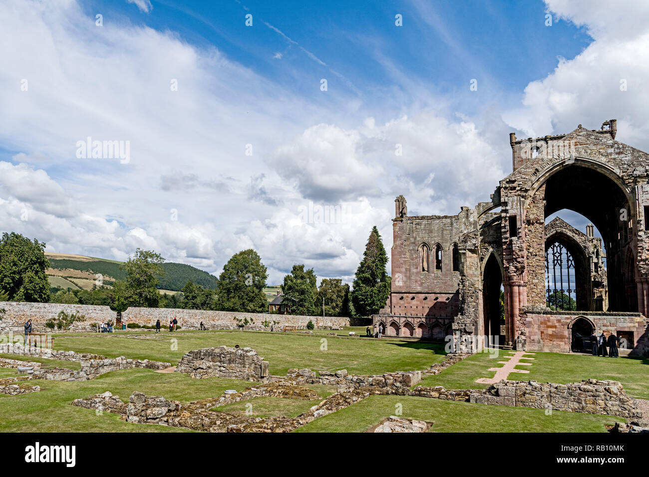 Melrose Abbey (Scotland, Great Britain Stock Photo - Alamy