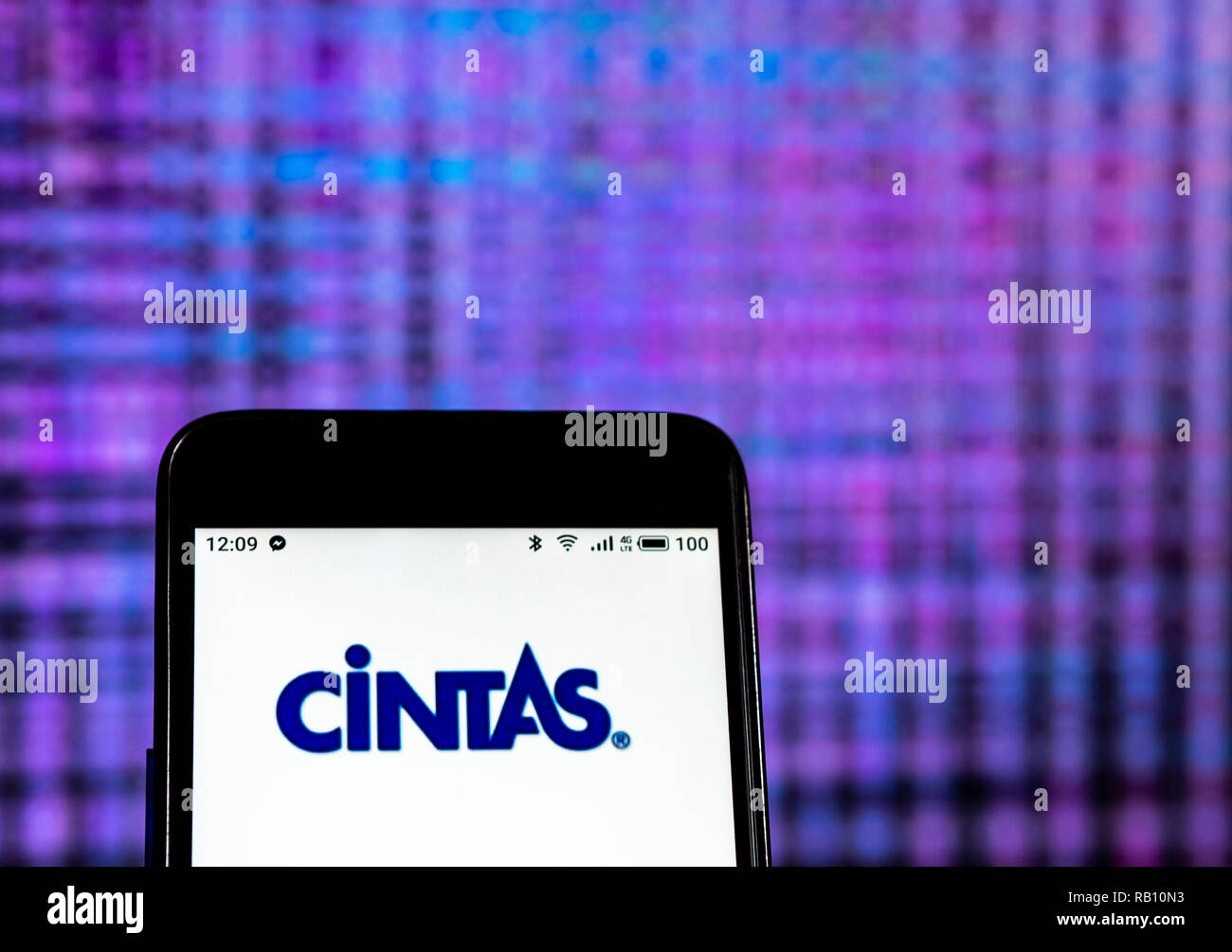 Cintas Business services company logo seen displayed on smart phone ...