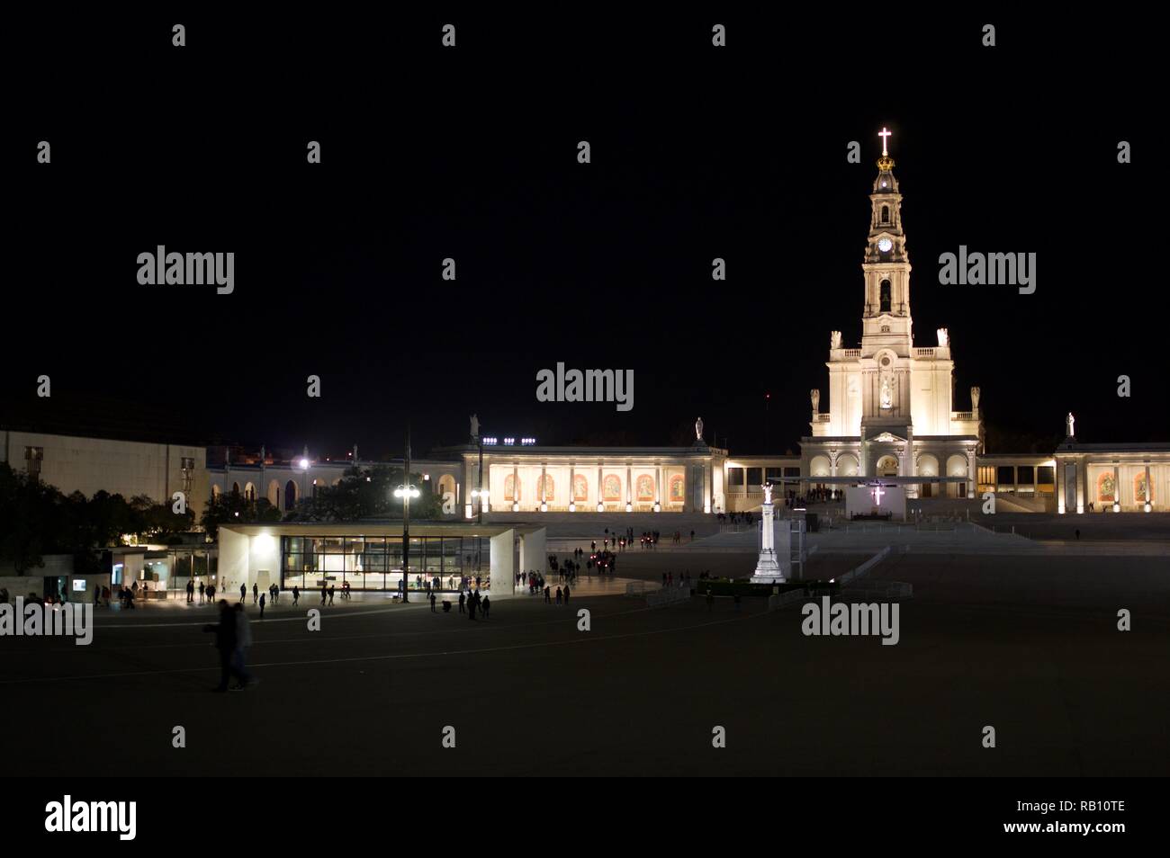 The Sanctuary of Fatima, Portugal by night Stock Photo - Alamy