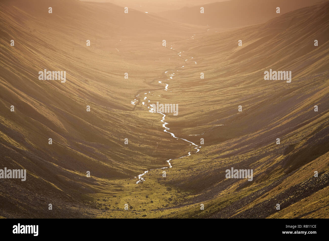 High Cup Gill seen from High Cup Nick, in the North Pennines of Cumbria ...