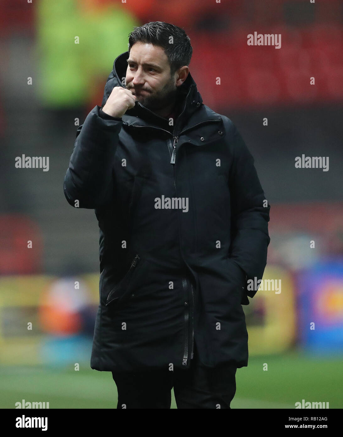 Bristol city manager lee johnson celebrates hi-res stock photography ...