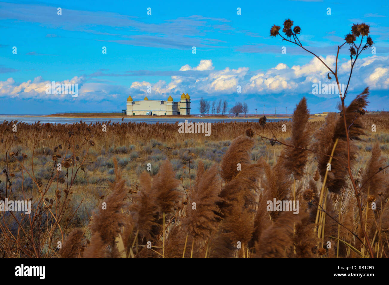 The Salt Air Pavilion at the Great Salt Lake, Utah Stock Photo - Alamy