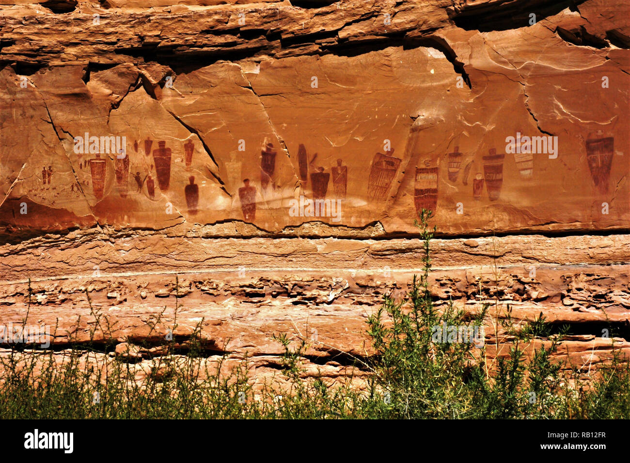 The Great Gallery Panel in Barrier Canyon Stock Photo - Alamy