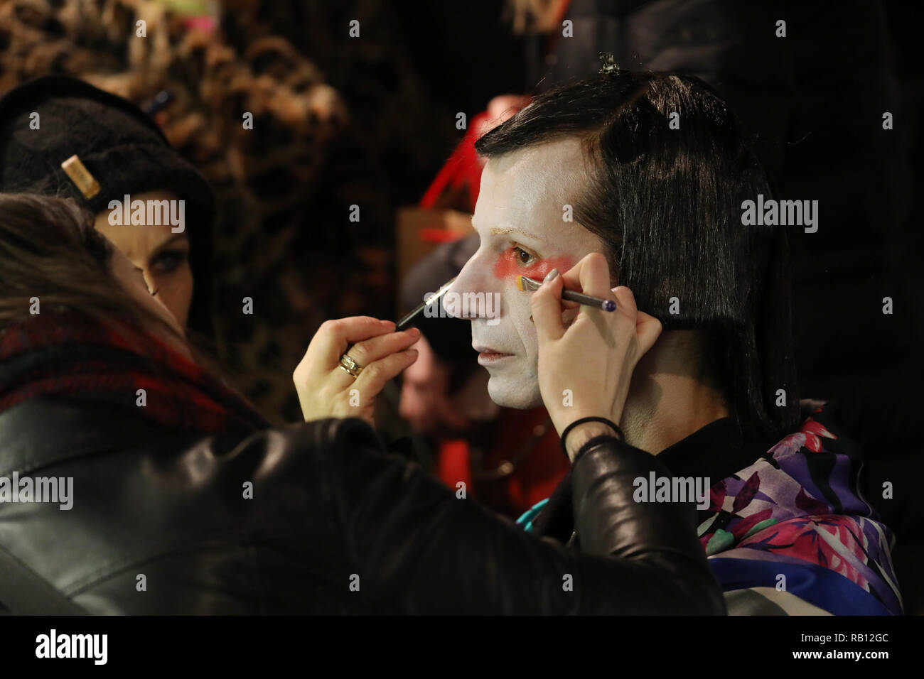 Models backstage during the Charles Jeffrey LOVERBOY London Fashion ...