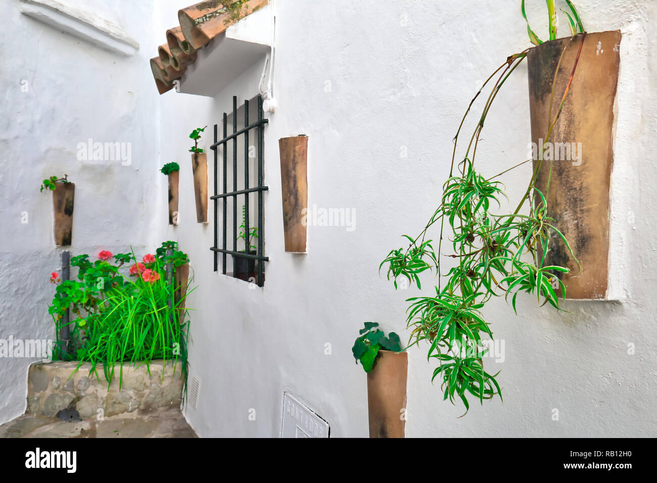 Traditional Andalusian house in Vejer de la Frontera, Spain Stock Photo ...