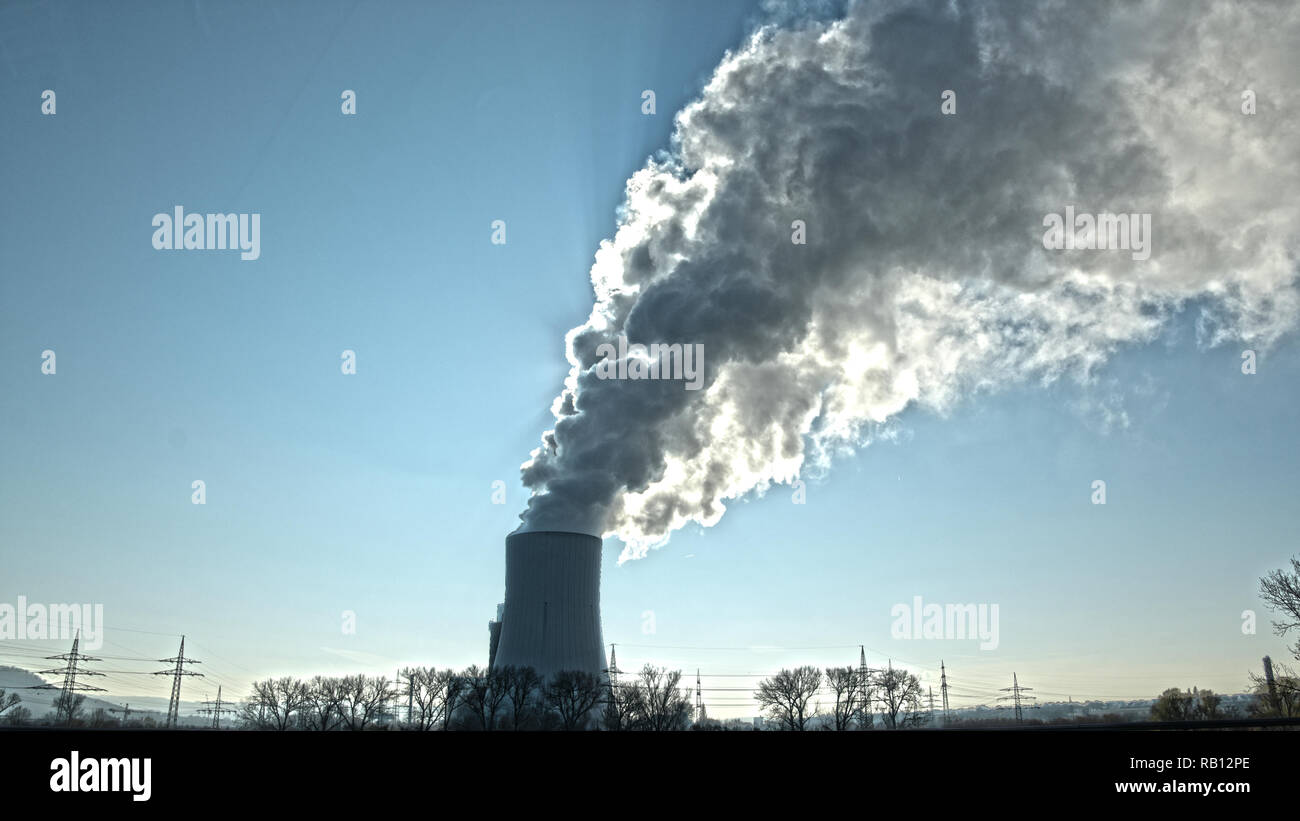Tall factory chimney hi-res stock photography and images - Alamy