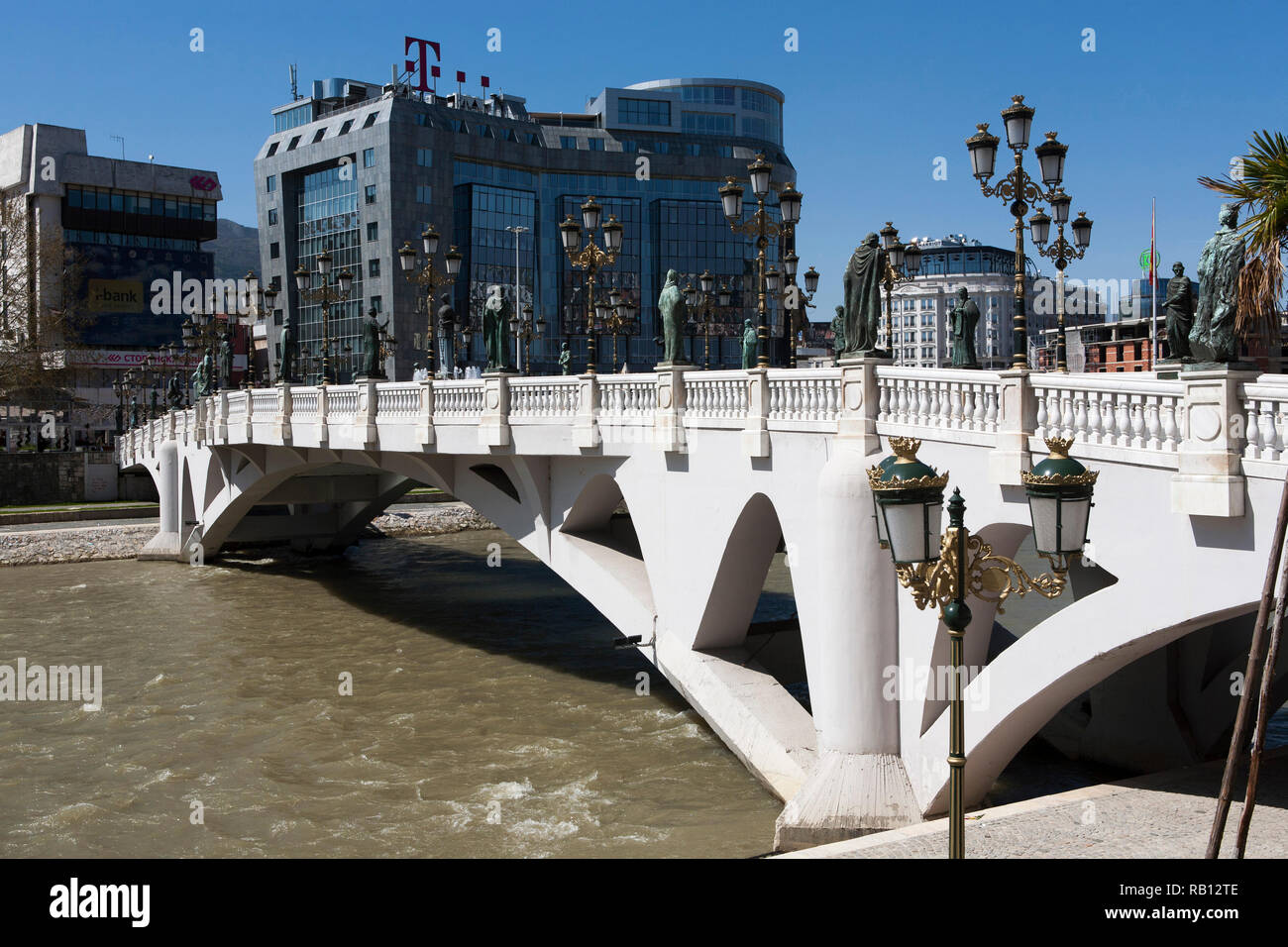 Skopje, Eye Bridge, Macedonia, Balkans Stock Photo - Alamy