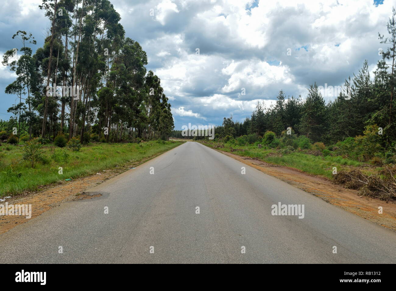 A clear highway in Tanzania Stock Photo - Alamy