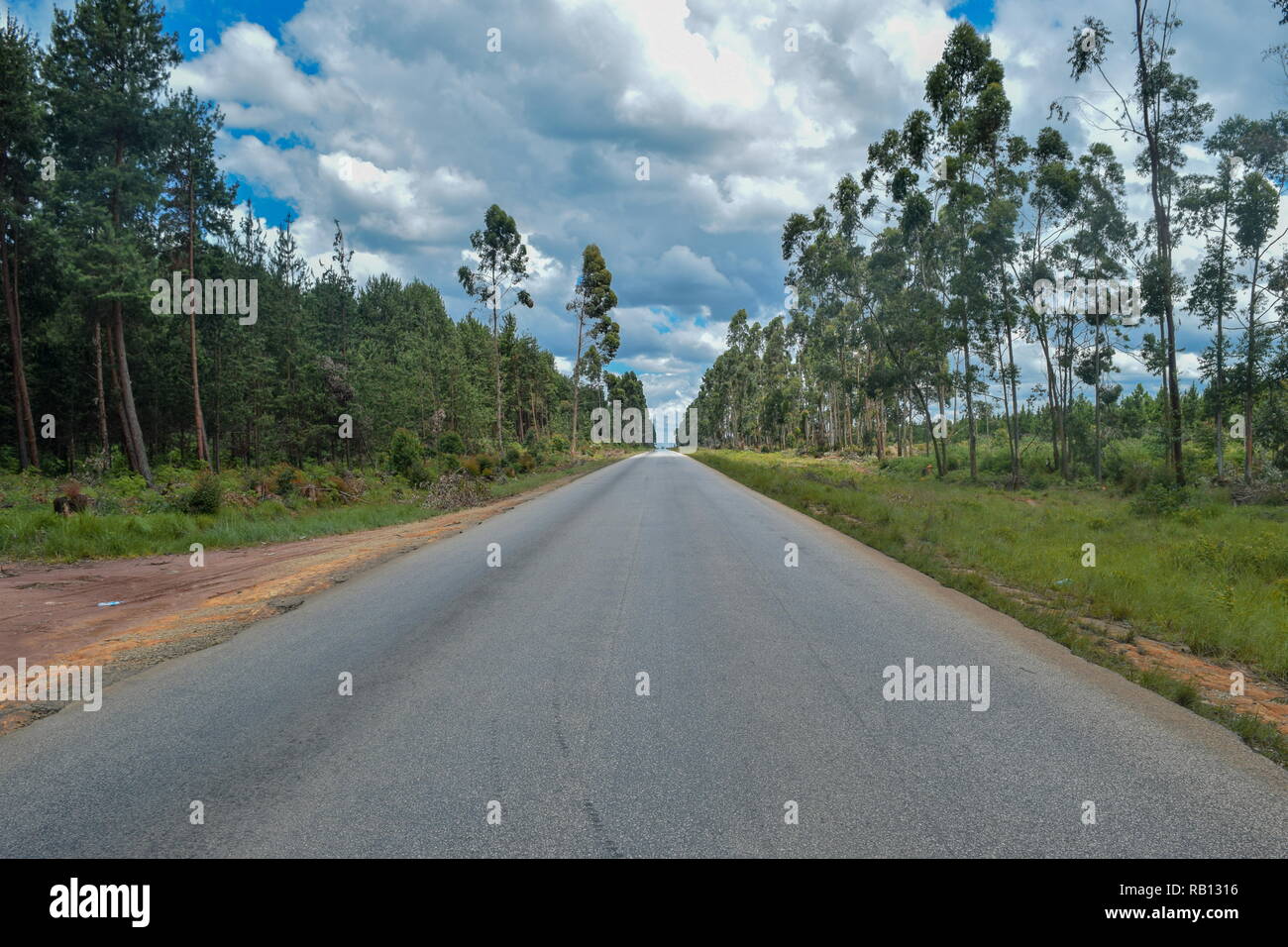 A clear highway in Tanzania Stock Photo - Alamy