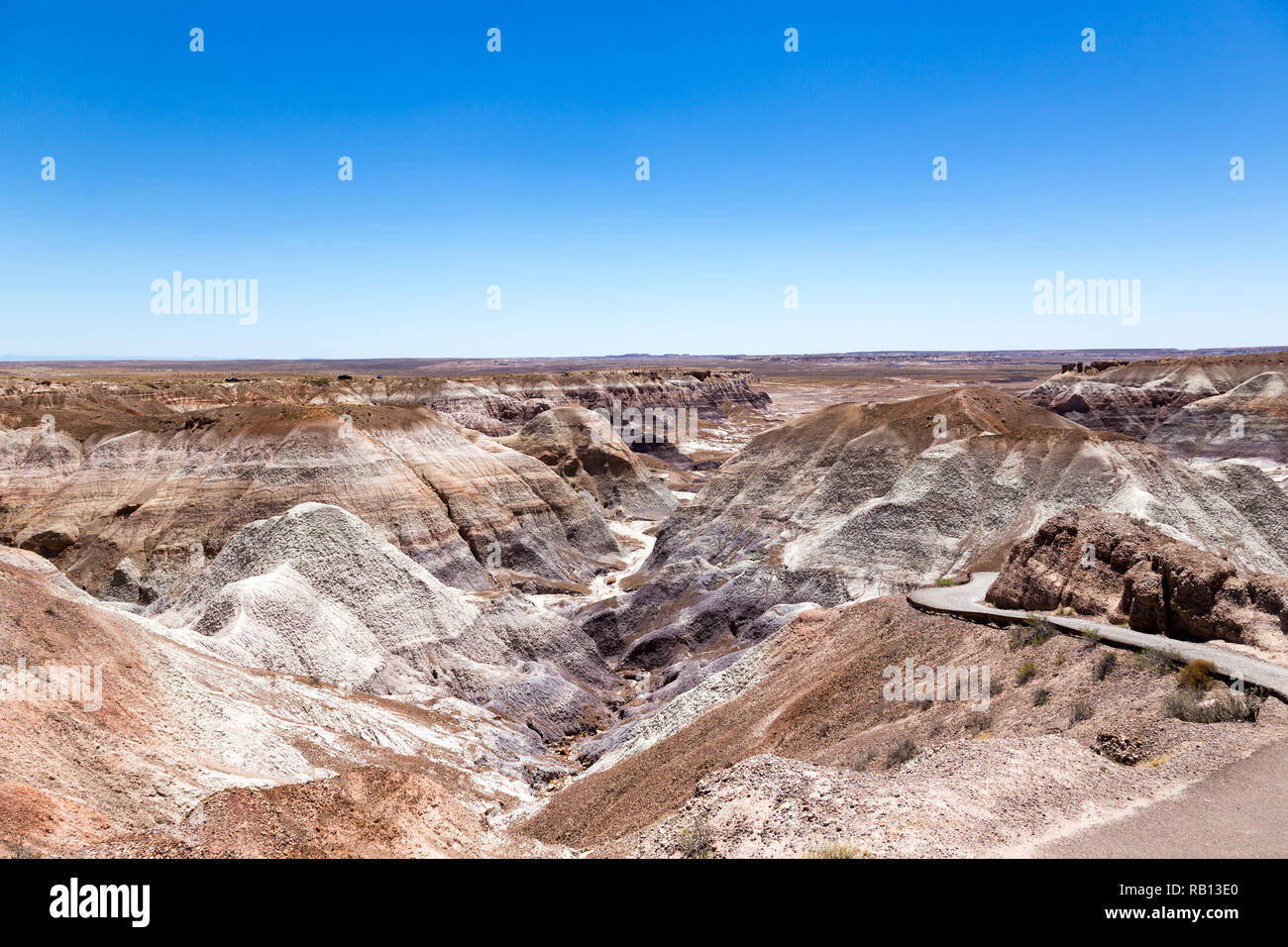 Painted Desert is part of Petrified Forest National Park in Navajo and ...