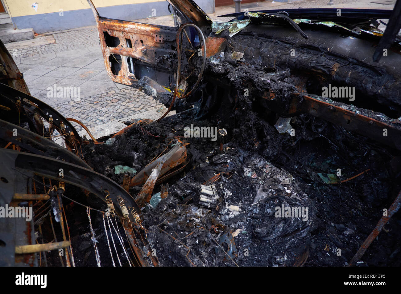 Interior Abandoned Car Scrap Stock Photos & Interior Abandoned Car ...