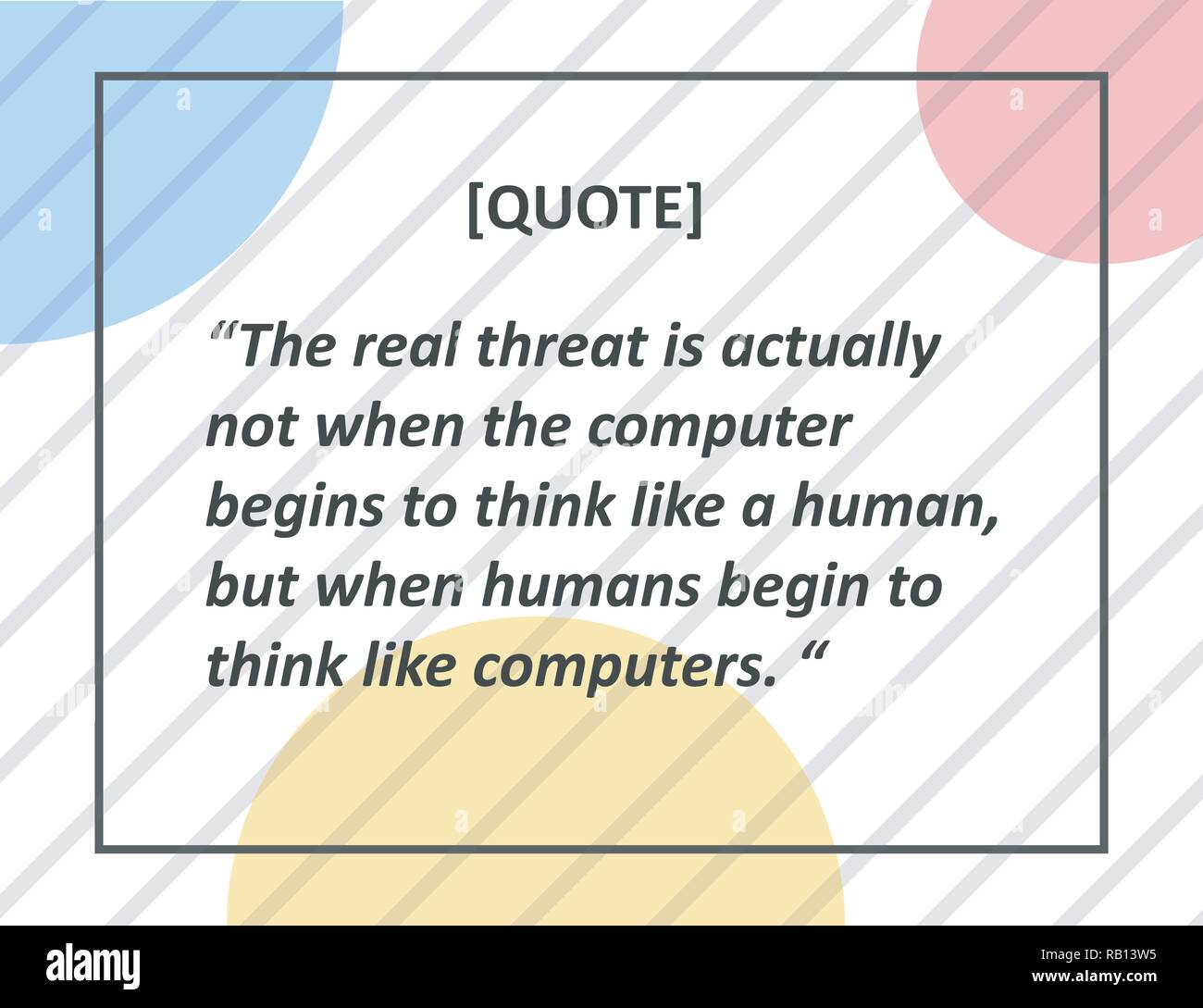 Computers think Stock Vector Images - Alamy