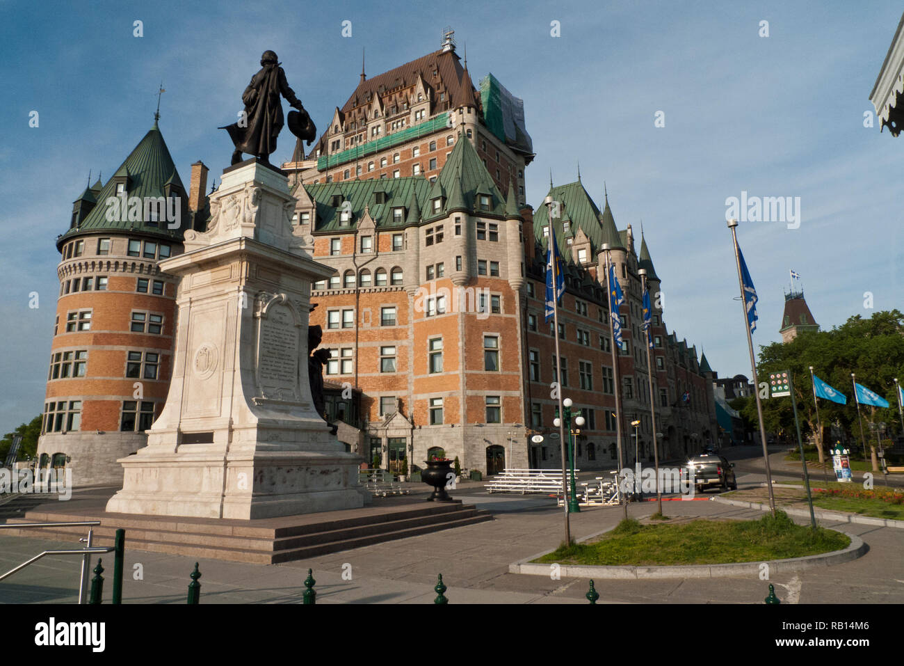 Views of The Chateau Frontenac in Old Quebec City in Canada Stock Photo ...