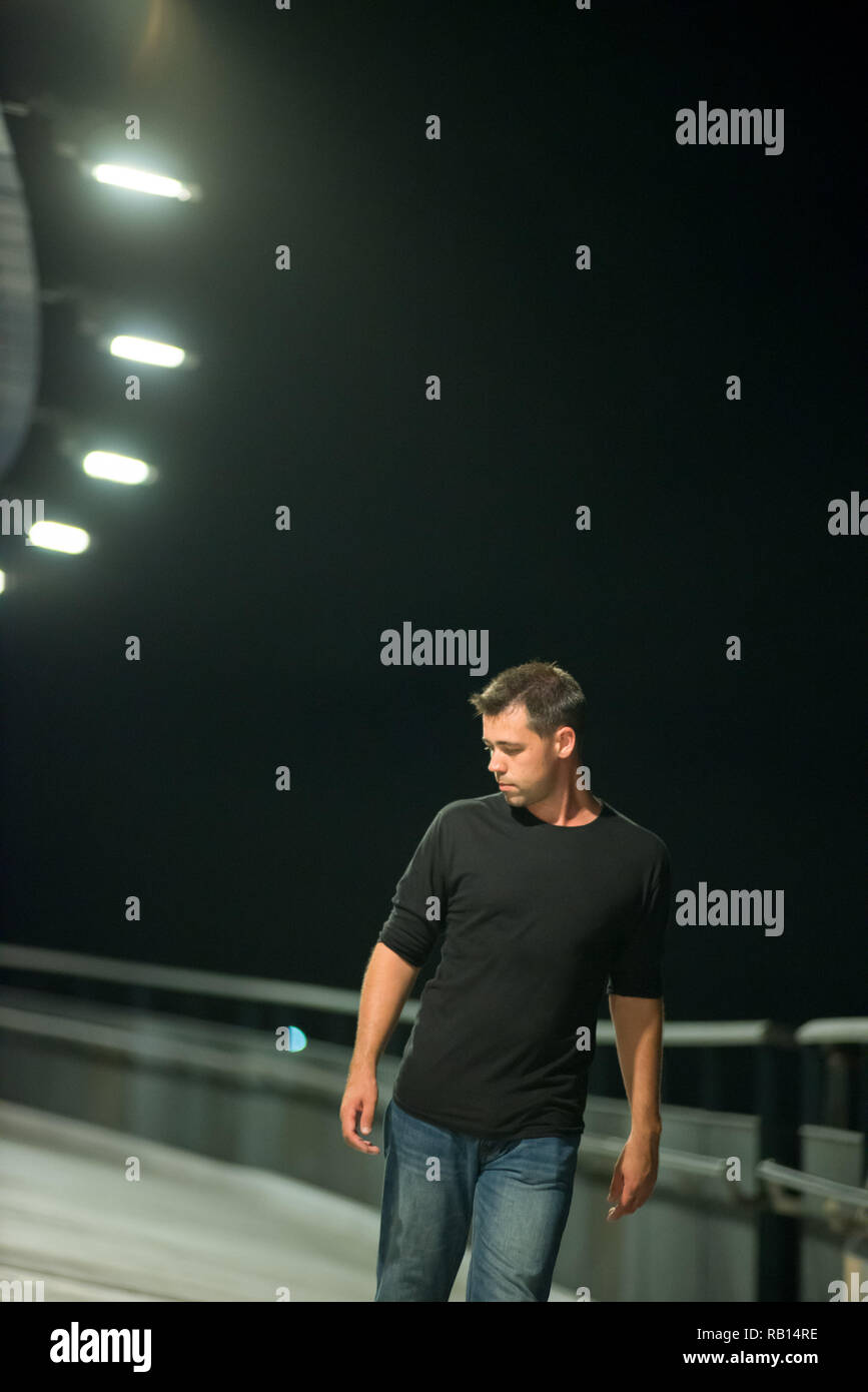 Australian man poses for picture in Brisbane, Australia. Brisbane is ...