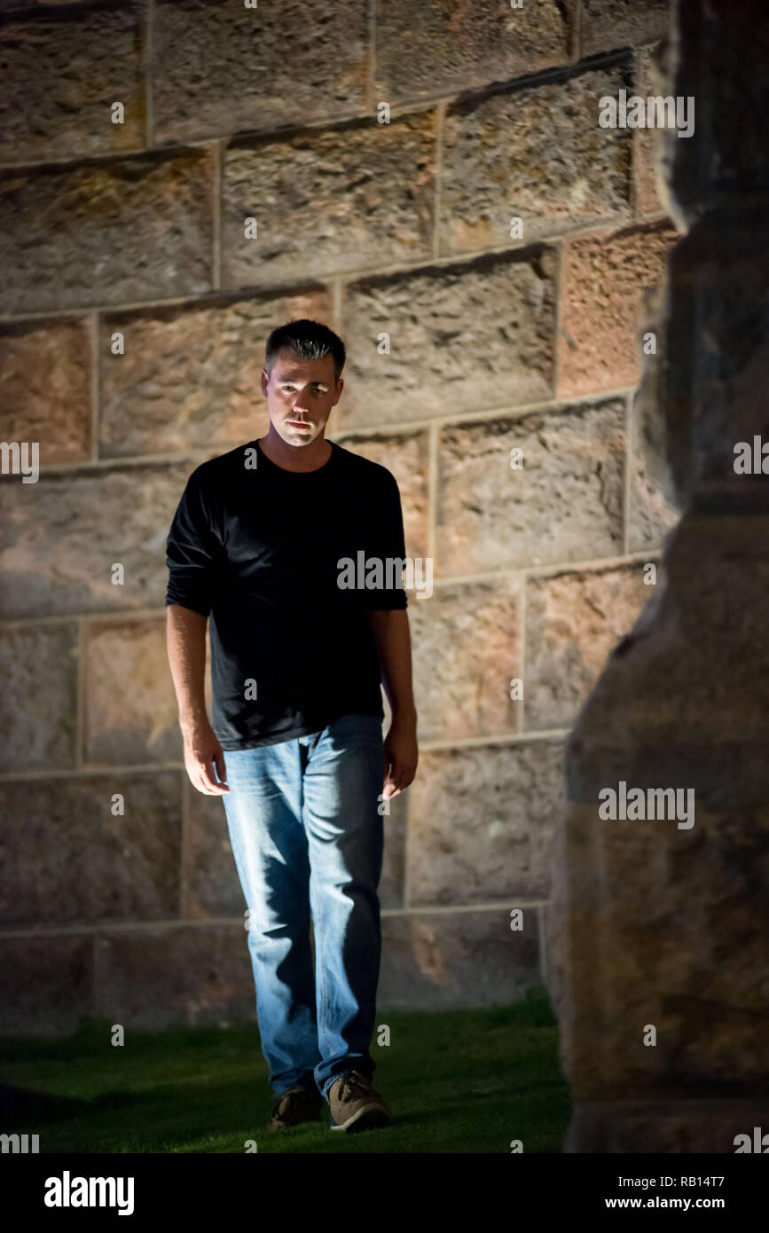 Australian man poses for picture in Brisbane, Australia. Brisbane is ...