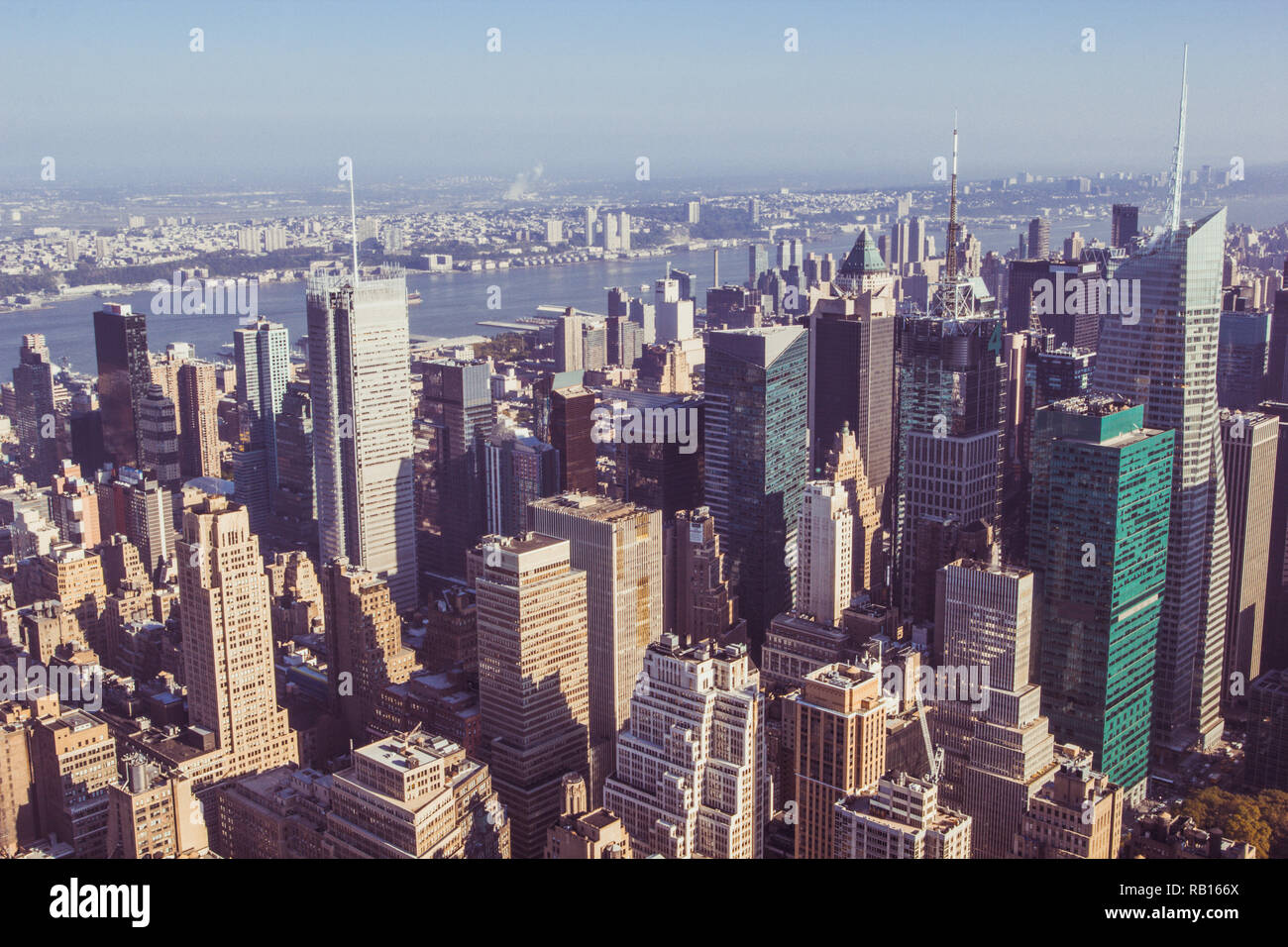 Manhattan Midtown skyscrapers view from Empire State Building Stock ...