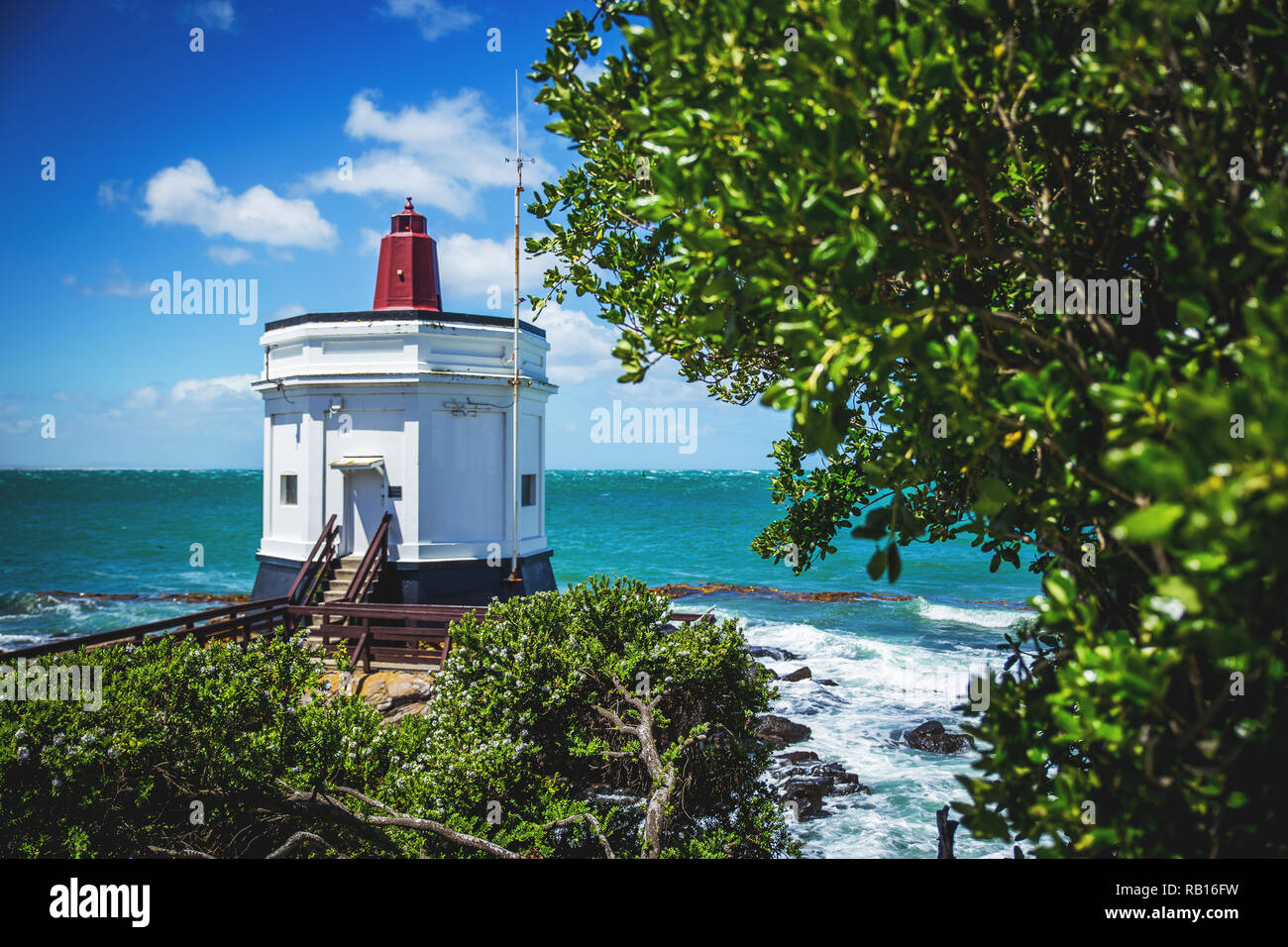 Stirling point lighthouse, Bluff, New Zealand Stock Photo - Alamy