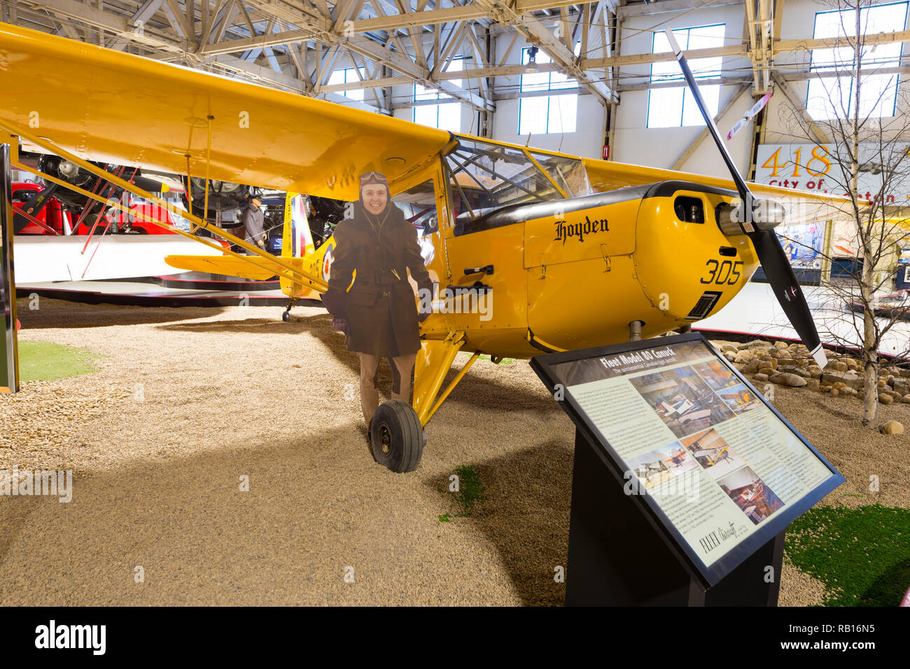 Fleet Model 80 Canuck at the Edmonton Aviation Museum Stock Photo - Alamy