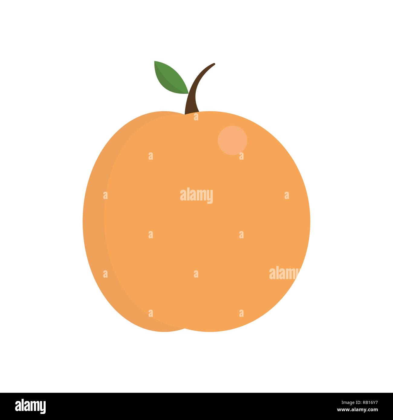 Peach icon on white background for graphic and web design, Modern ...