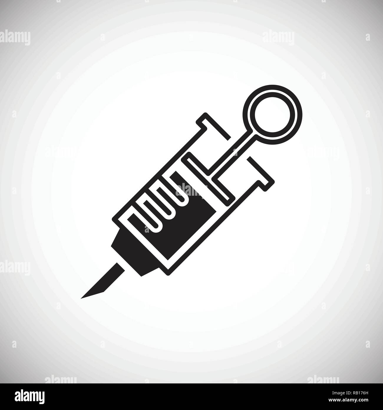 Syringe icon on white background for graphic and web design, Modern ...