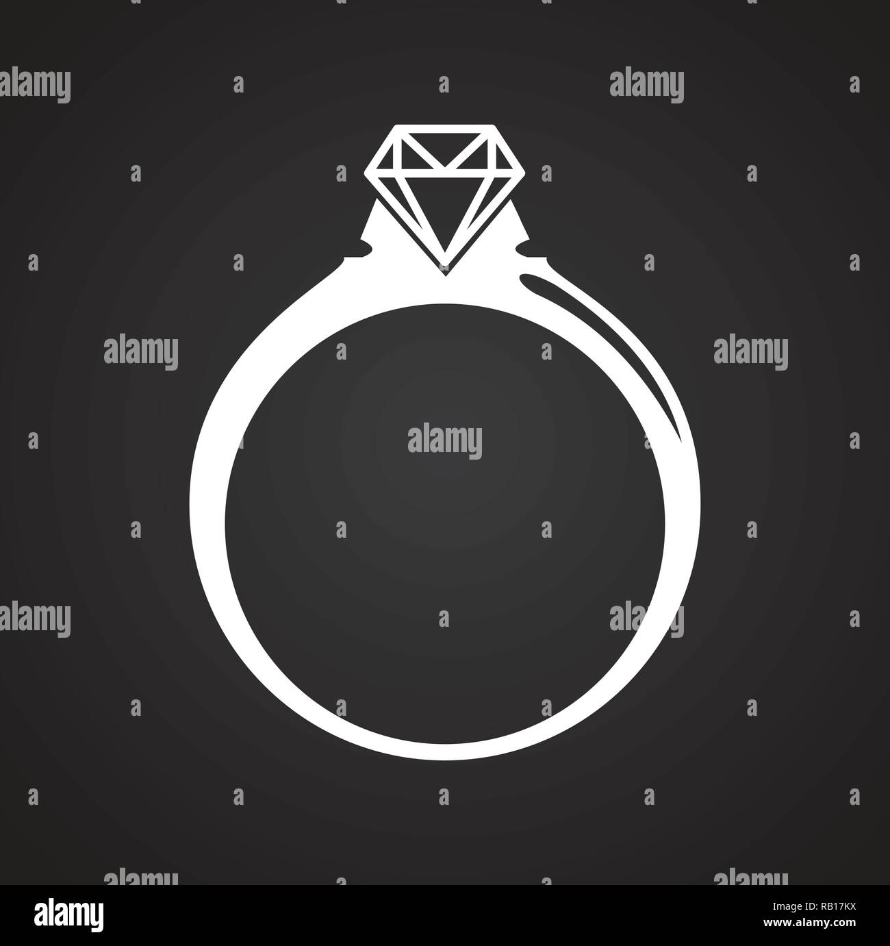 Ring icon on black background for graphic and web design, Modern simple ...