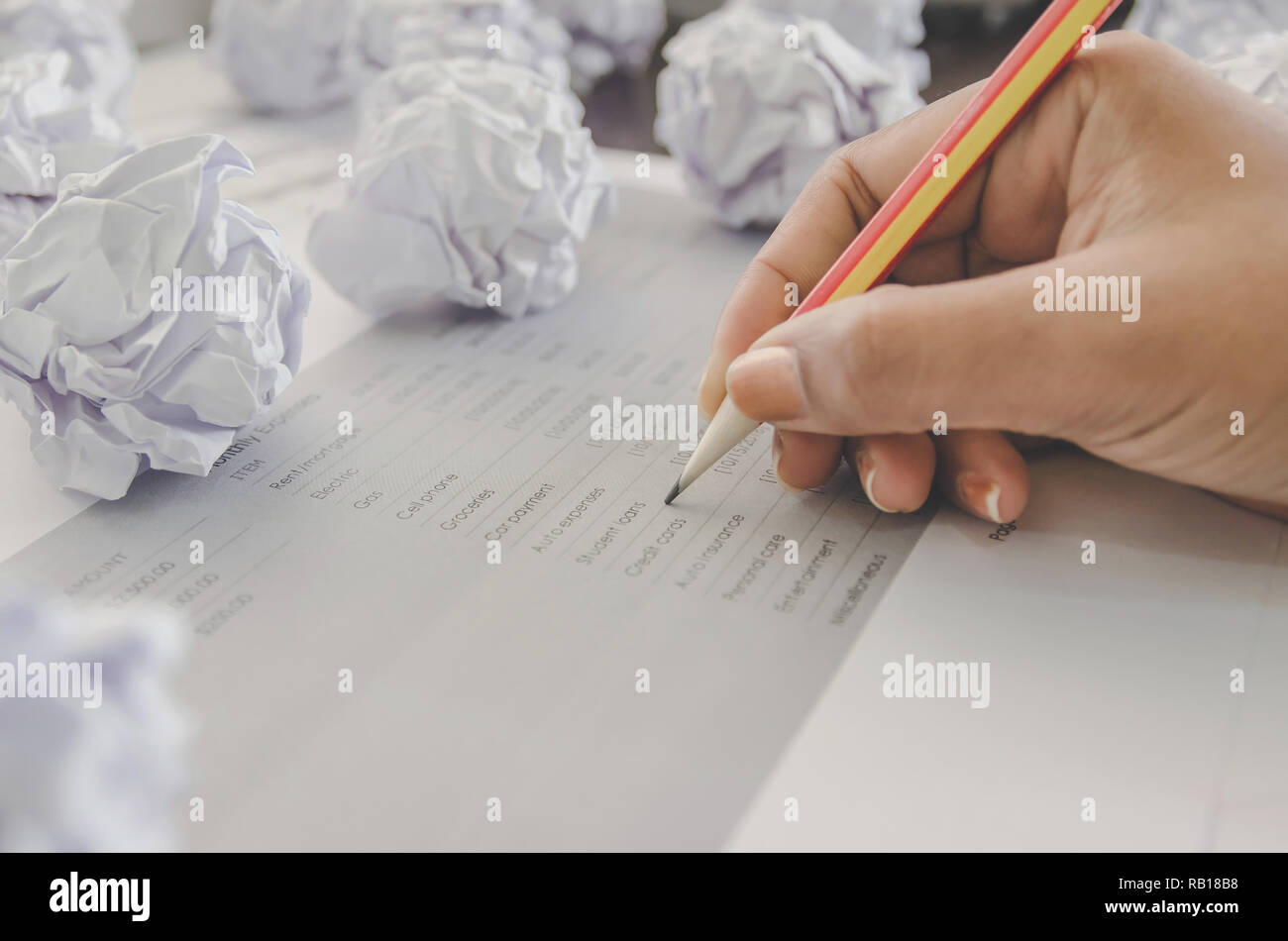 Crumpled paper on floor hi-res stock photography and images - Alamy