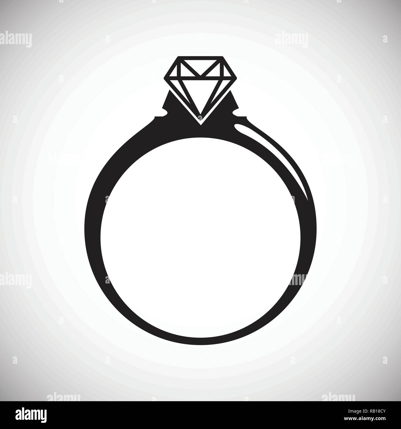 Ring icon on white background for graphic and web design, Modern simple ...
