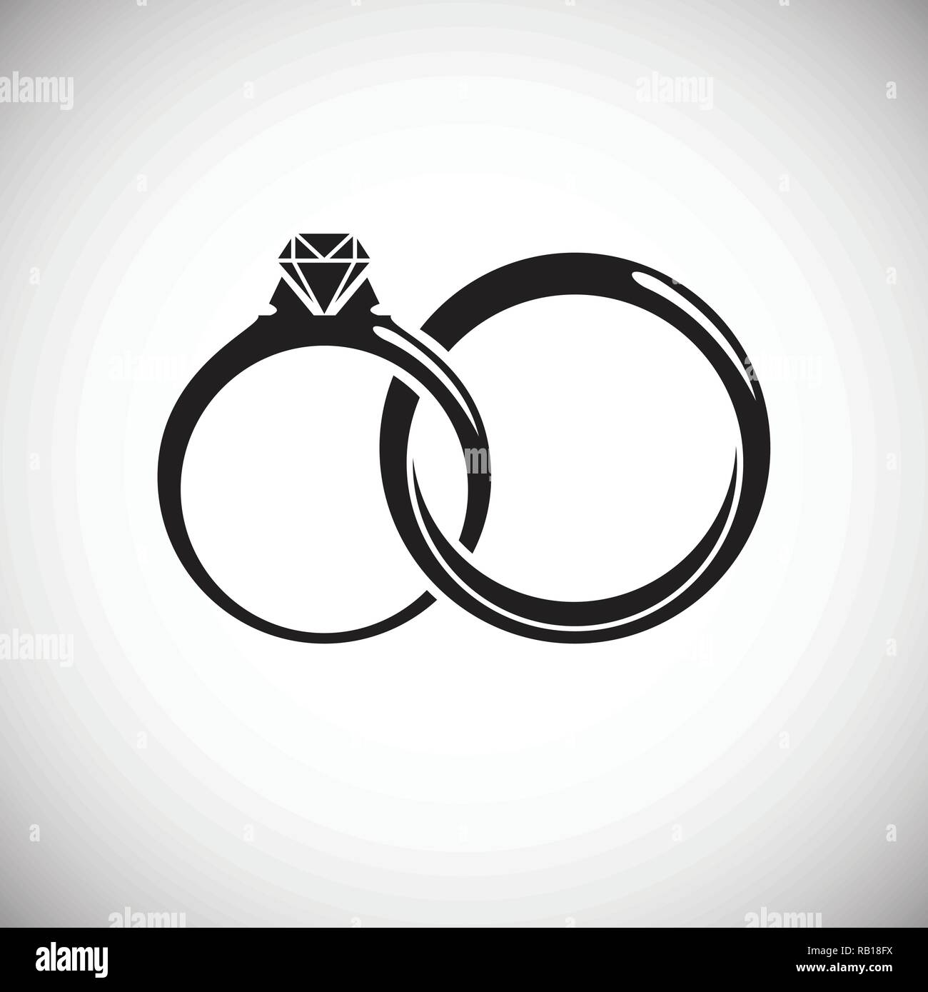 Ring icon on white background for graphic and web design, Modern simple ...