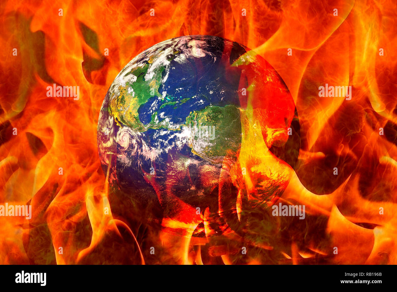 Planet earth in flames hi-res stock photography and images - Alamy