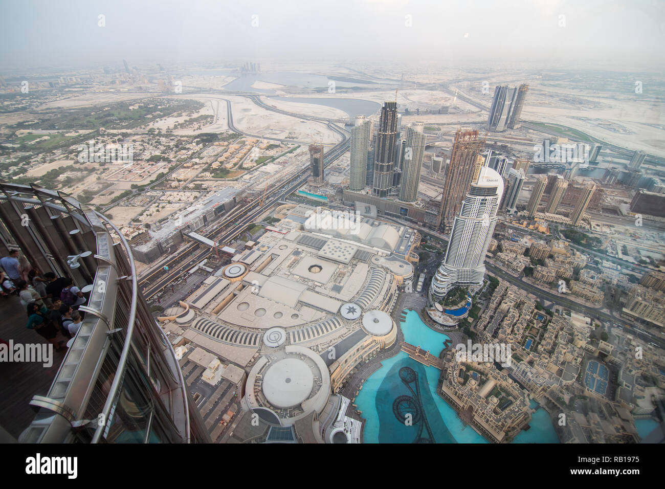 View from Burj khalifa tower, Dubai, United Arab Emirates Stock Photo ...