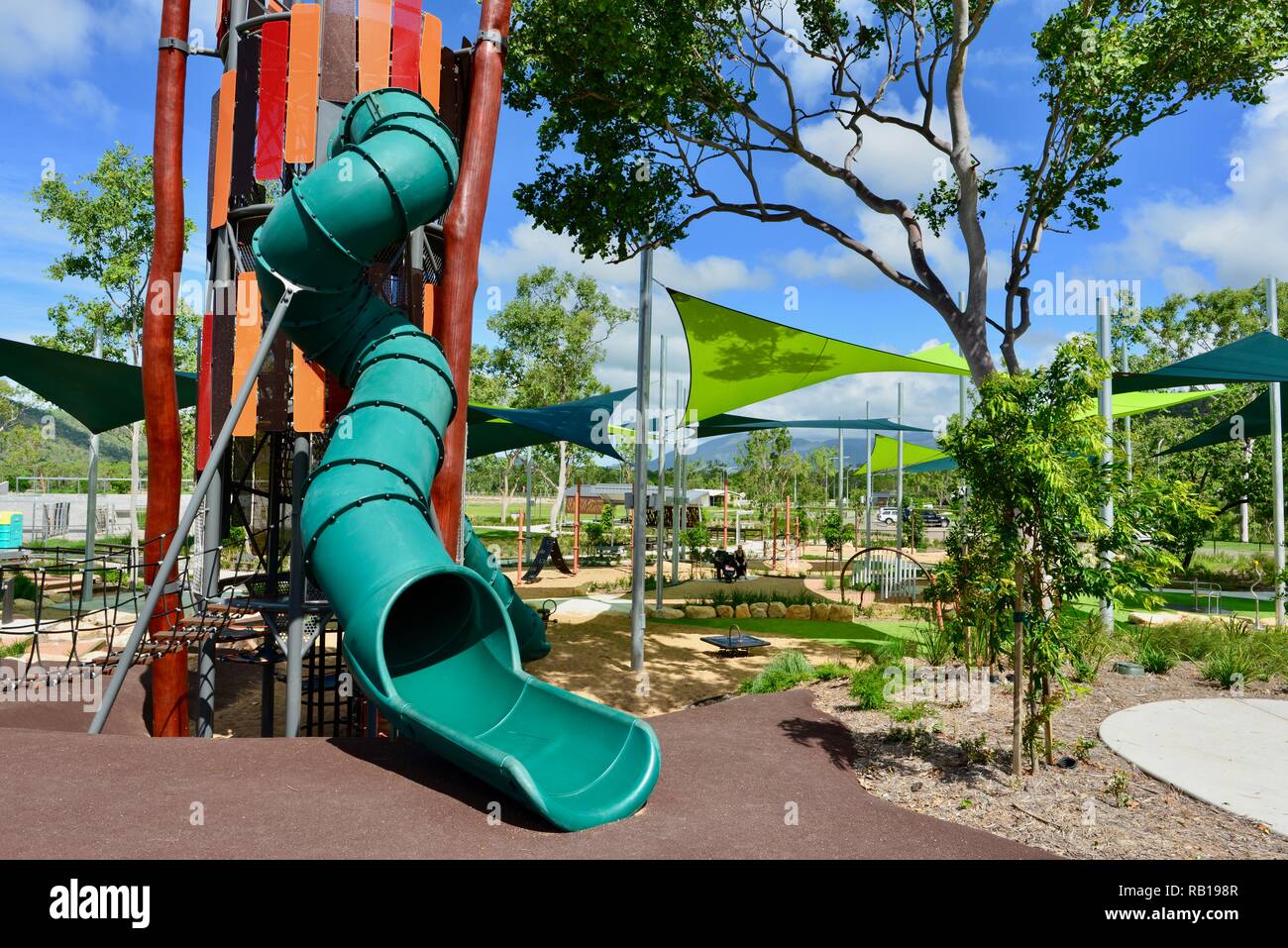 A large slide integrated into a forest natural setting, Wadda Mooli ...