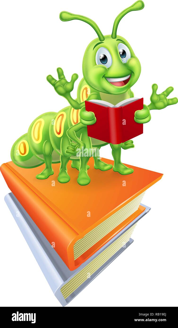 Reading Bookworm Clipart