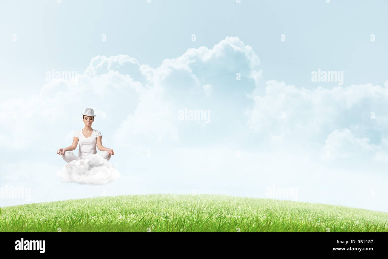 Young woman keeping balance hi-res stock photography and images - Alamy