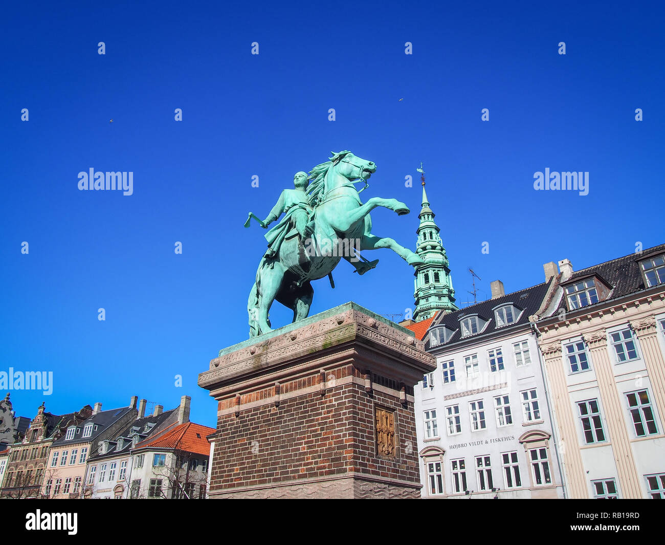COPENHAGEN, DENMARK-APRIL 11, 2016: Equestrian statue of Absalon by ...