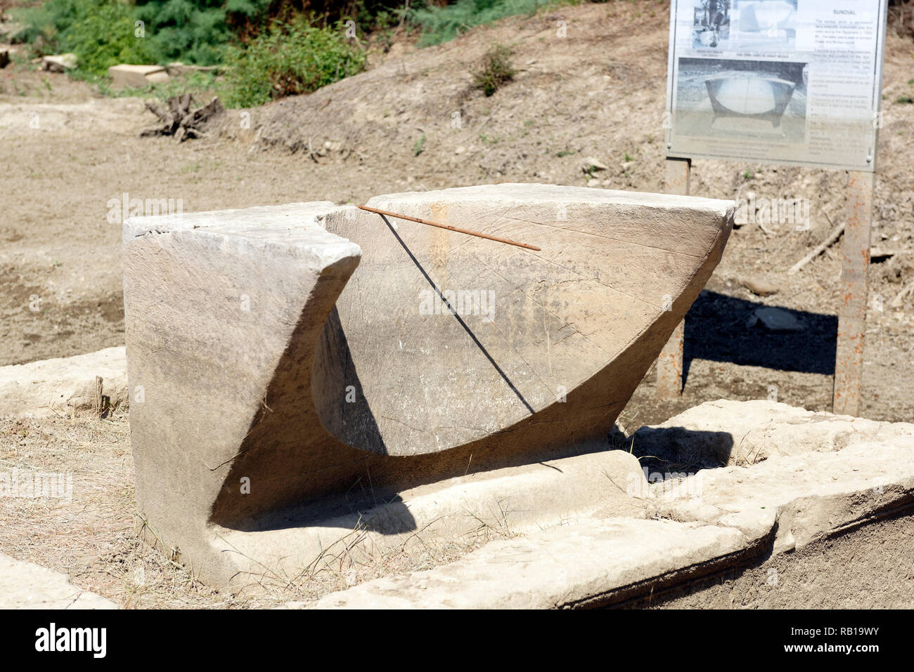 Hellenistic Sundial dedicated to Dionysus at the ancient sanctuary of ...