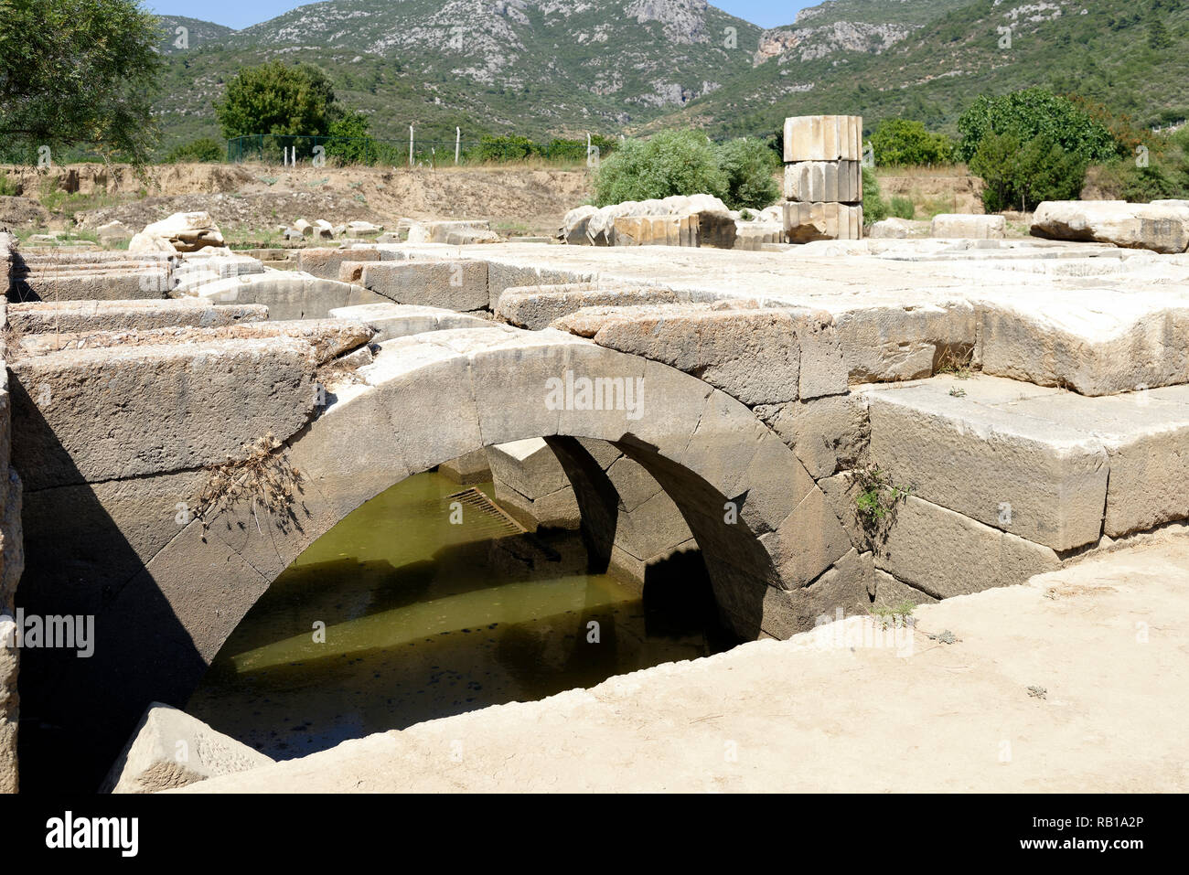 View of one of the two arched subterranean sacred rooms- Adyton, of the ...
