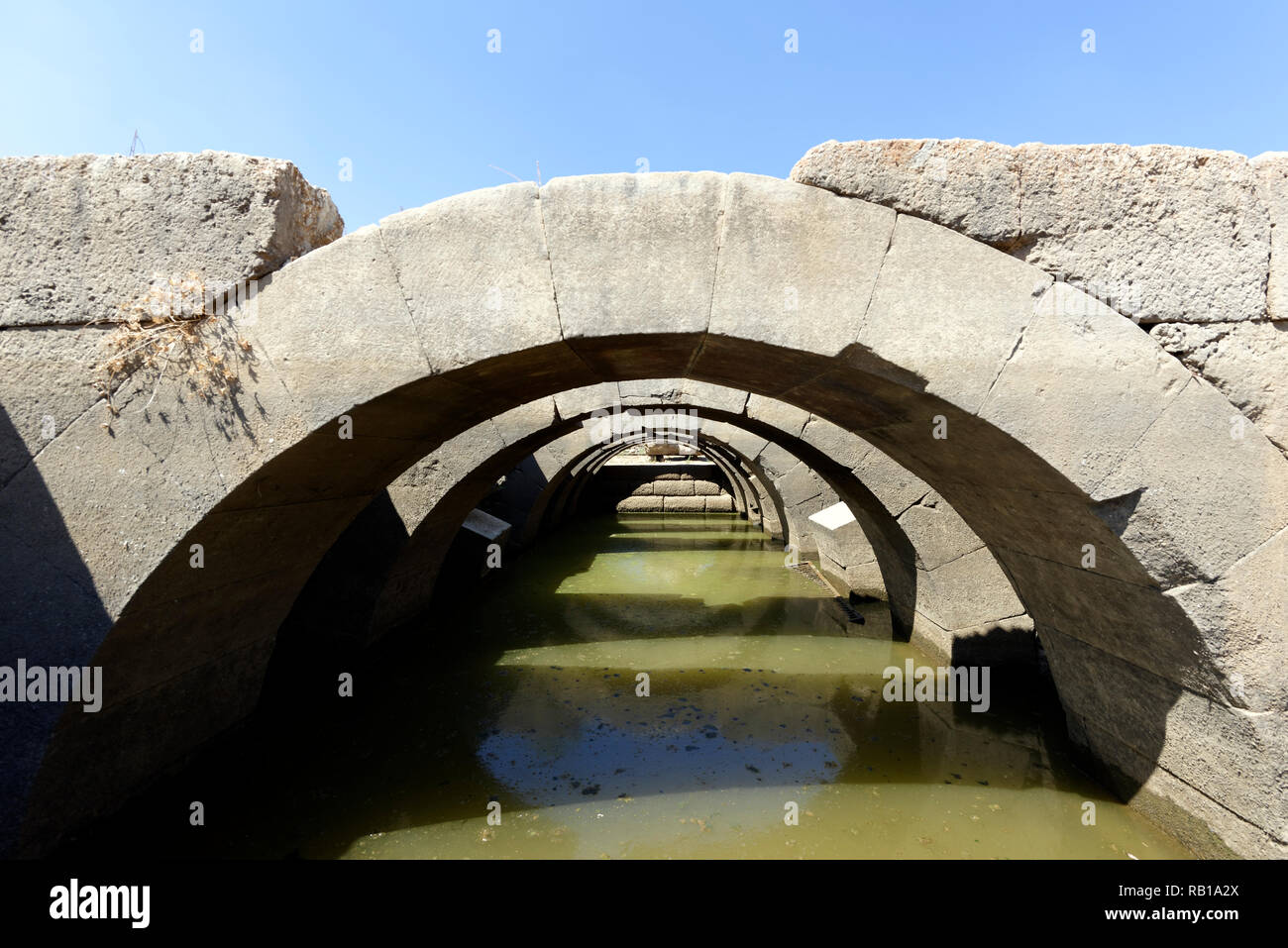 View of one of the two arched subterranean sacred rooms- Adyton, of the ...