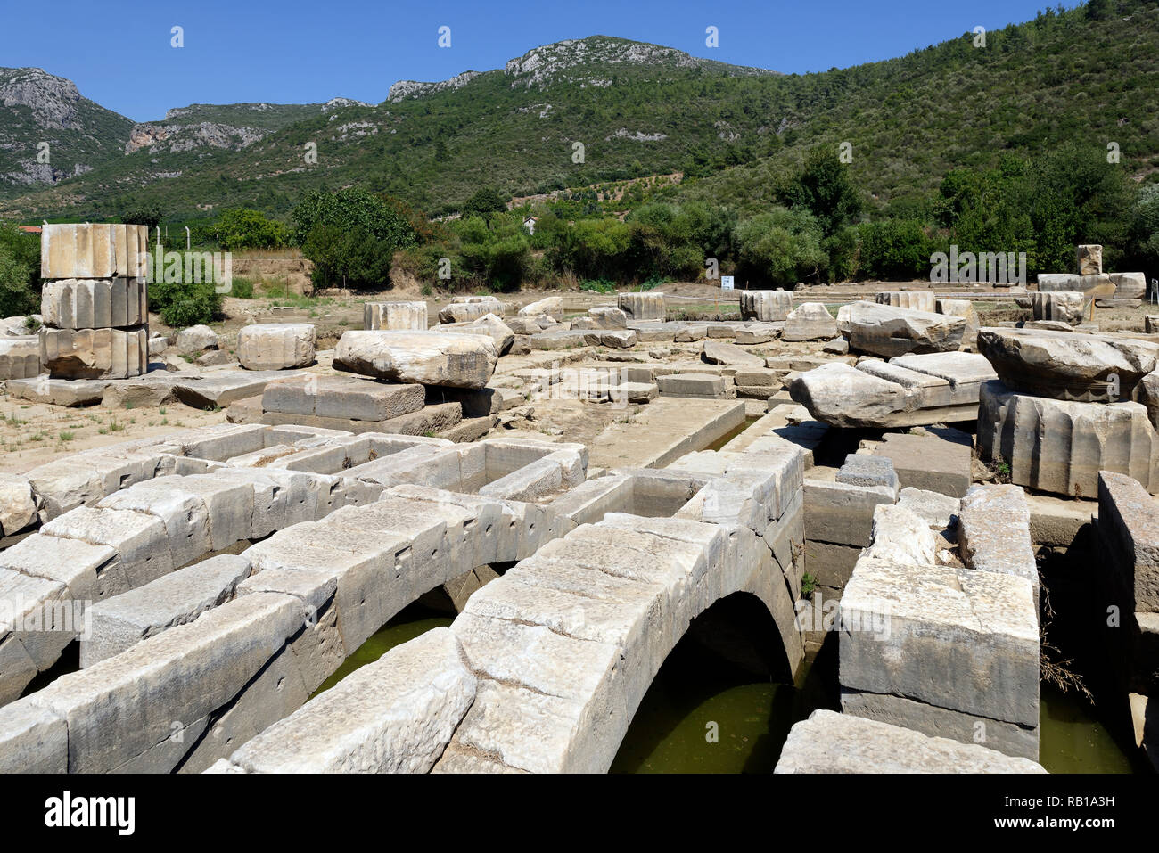 View of one of the two arched subterranean sacred rooms- Adyton, of the ...