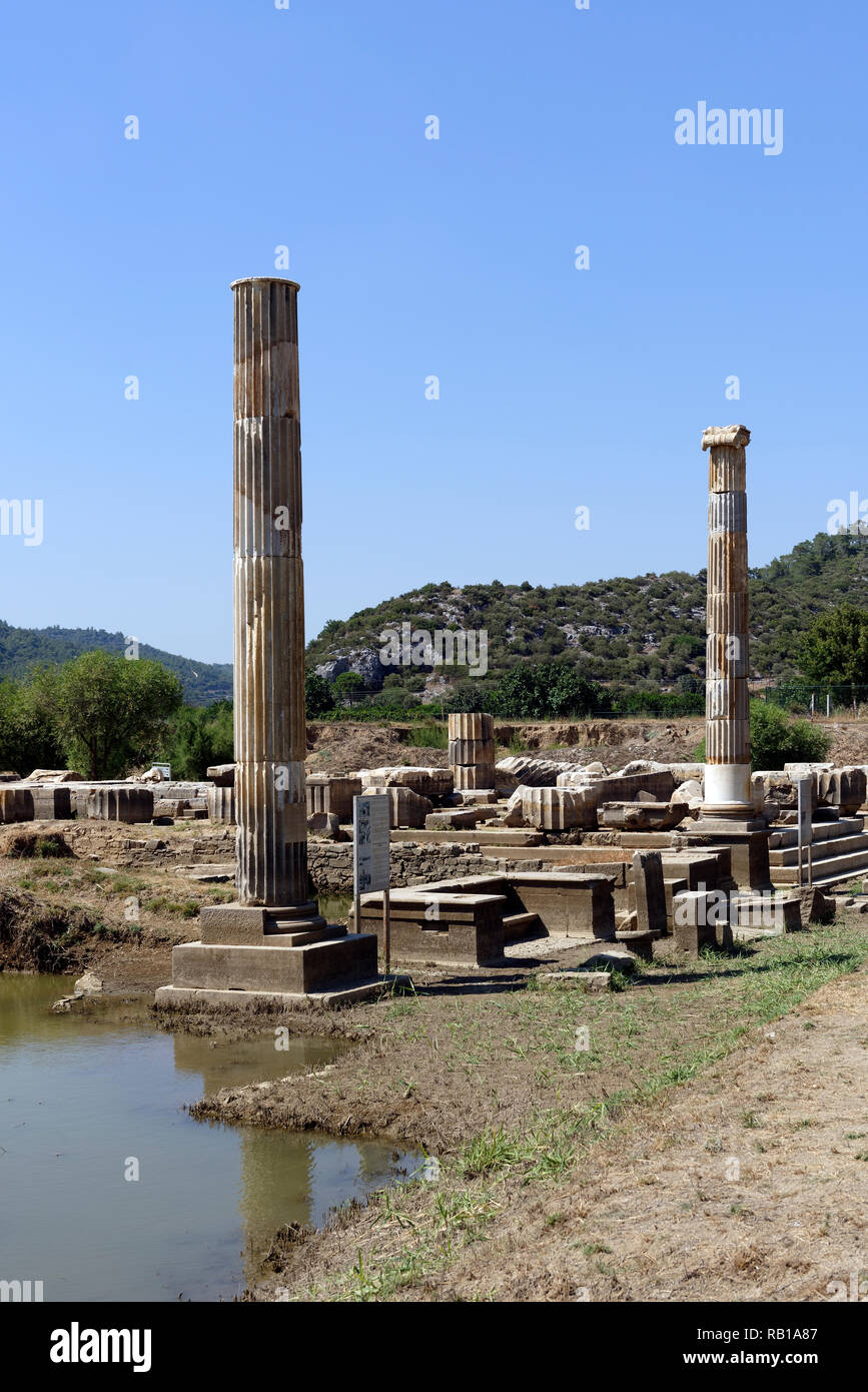 Column monuments dedicated to Sextus Appuleius (left), Menippos of ...