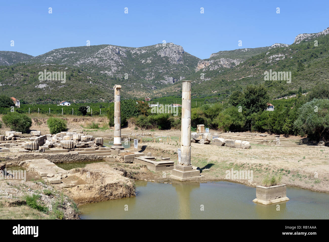 Column monuments dedicated to Sextus Appuleius (right), Menippos of ...