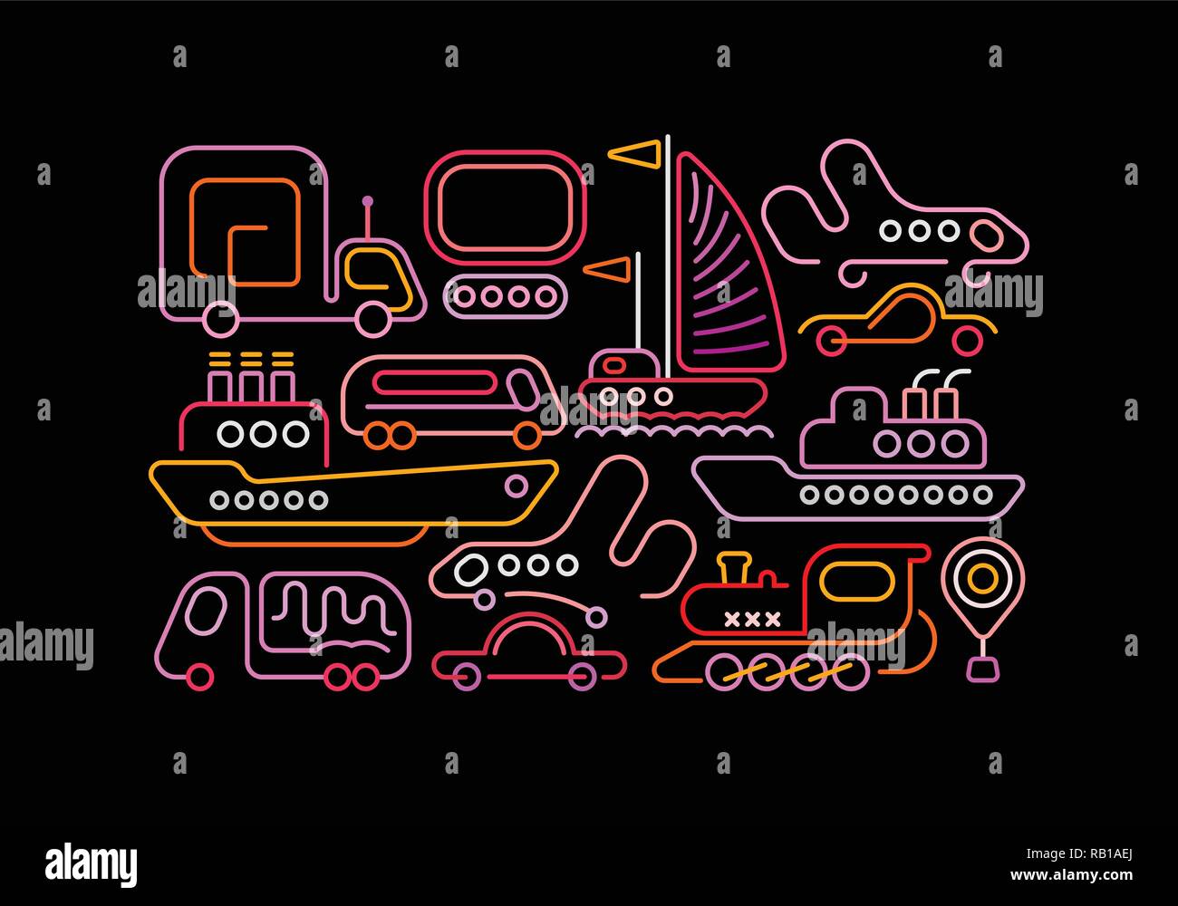 Modes of transport vector vectors hi-res stock photography and images ...